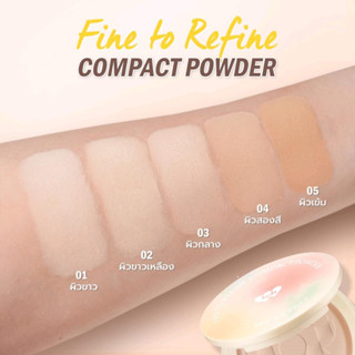 แป้ง bnb barenbliss Fine to Refine Compact Powder SPF25 6g แบร์แอนด์บ ...