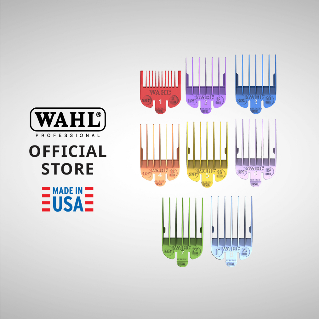 Wahl Color Coded Attachment Cutting Guide Combs 8pcs - อุปกรณ์เสริมของ ...