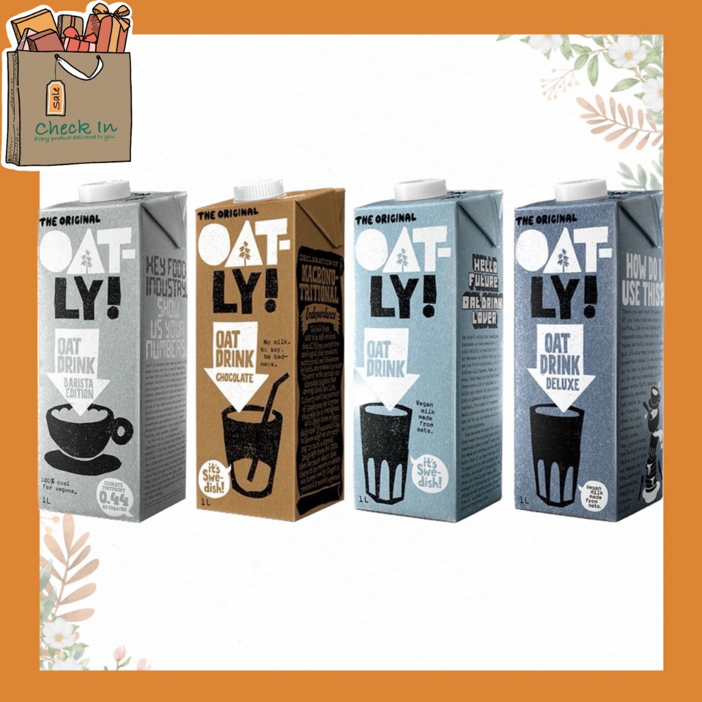 Oatly Oat Drink Barista Edition 250ml และ 1L โอ๊ตลี่ นมข้าวโอ๊ต บาริสต้า 1ลิตร goodmate oatside ...