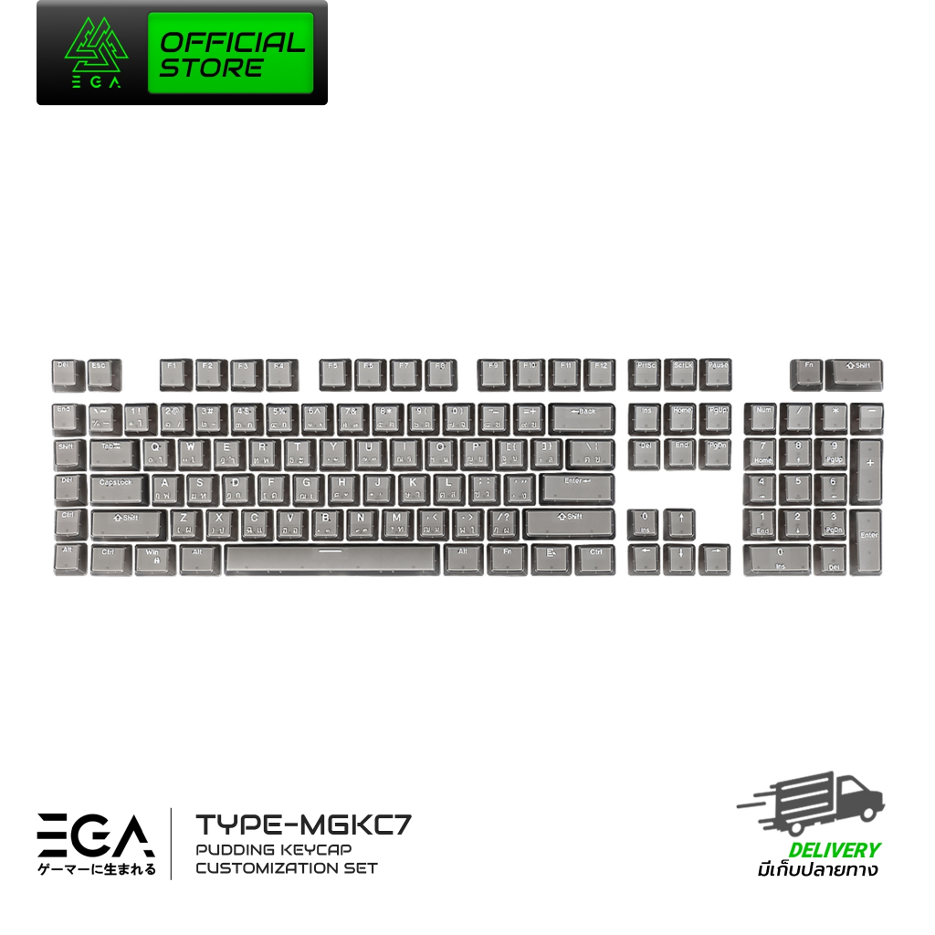 EGA TYPE MGKC7 ปุ่มกด Keycaps คีย์แคปTH/ENวัสดุพลาสติก ABS+PC 104 ปุ่ม ...