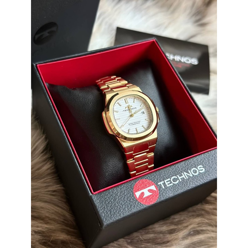 ⌚️Technos Swiss Gold Dial Date Ladies Watch | Shopee Thailand