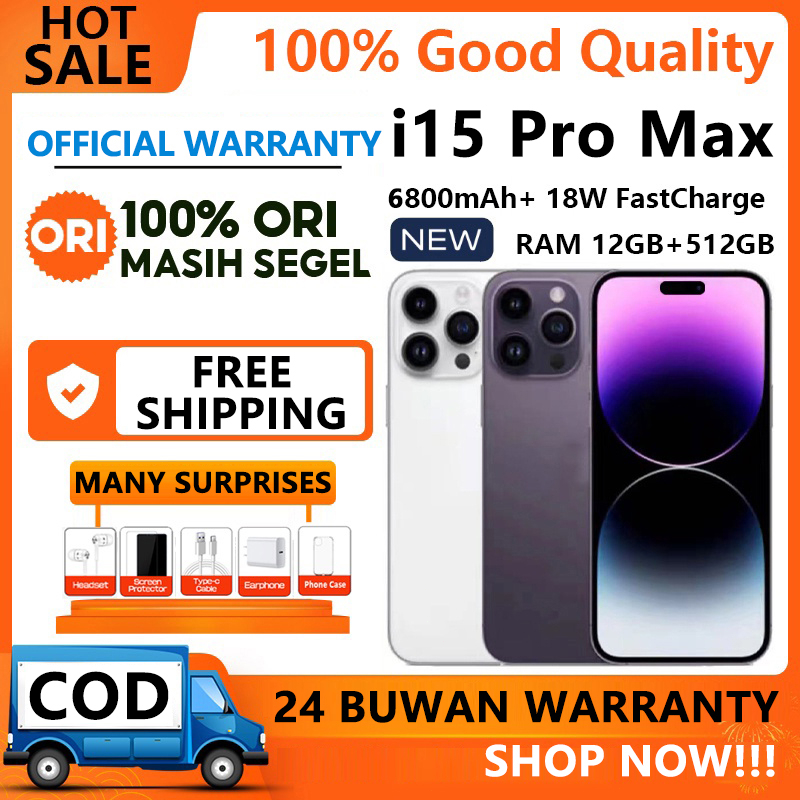 โทรศัพท์ i15 Pro Max 5G 16G+512GB 6.8นิ้ว 48MP+108MP Original ...