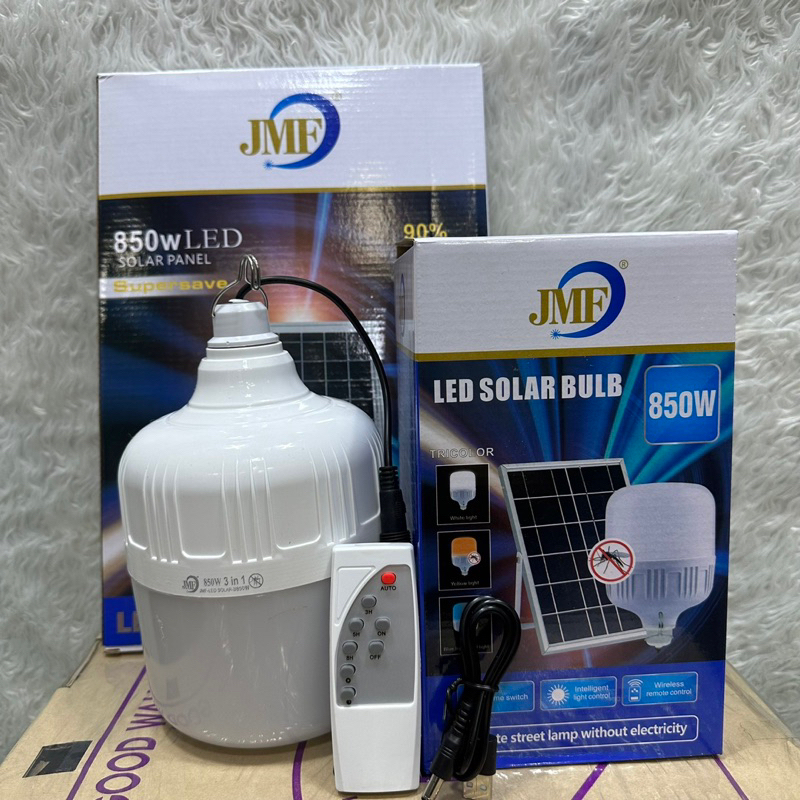 ชุดไฟโซลาเซลล์ไล่ยุงJMF-LED SOLAR-B850W มีไฟสี 3 สี มีแสงขาว มีไฟไล่ยุงได้ LED หลอดไฟ+แผงโซล่า ...