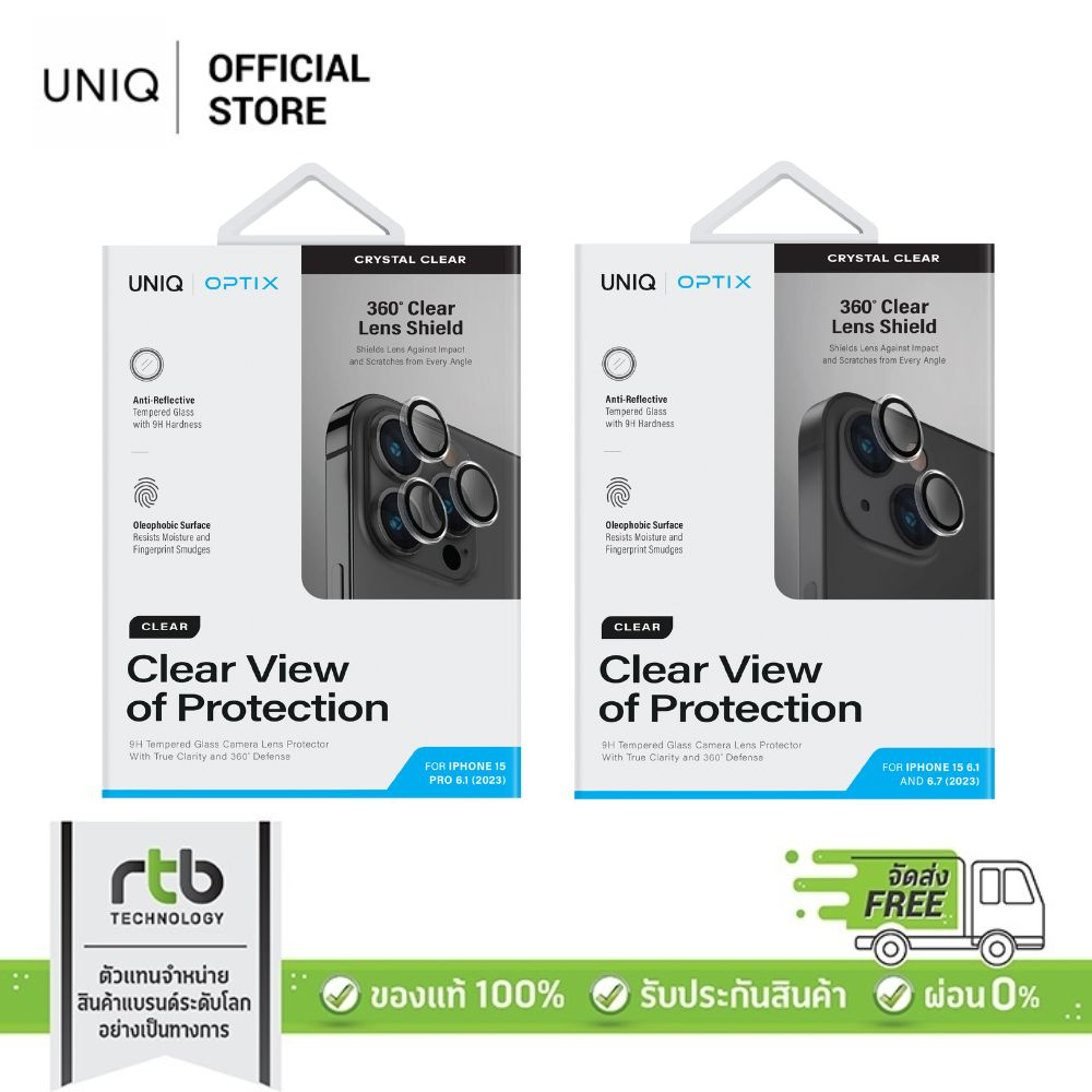 Optix Clear Lens ฟิล์มกระจกกันรอยเลนส์กล้อง แบบกรอบใสรอบเลนส์ สำหรับ iP ...
