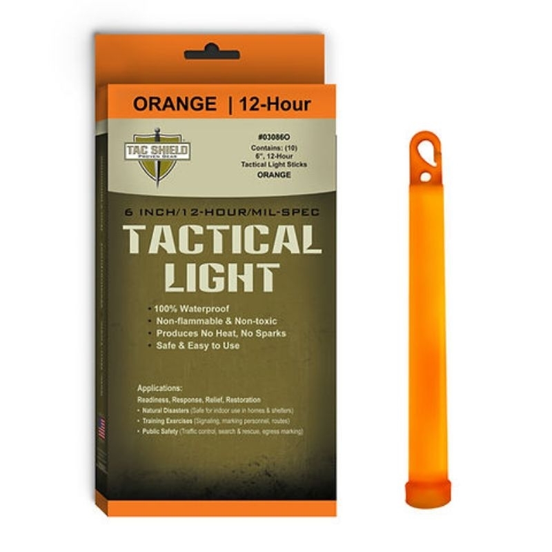 แท่งเรืองแสง TAC SHIELD Tactical Light Sticks 1 กล่อง มี 10 แท่ง 6นิ้ว ...