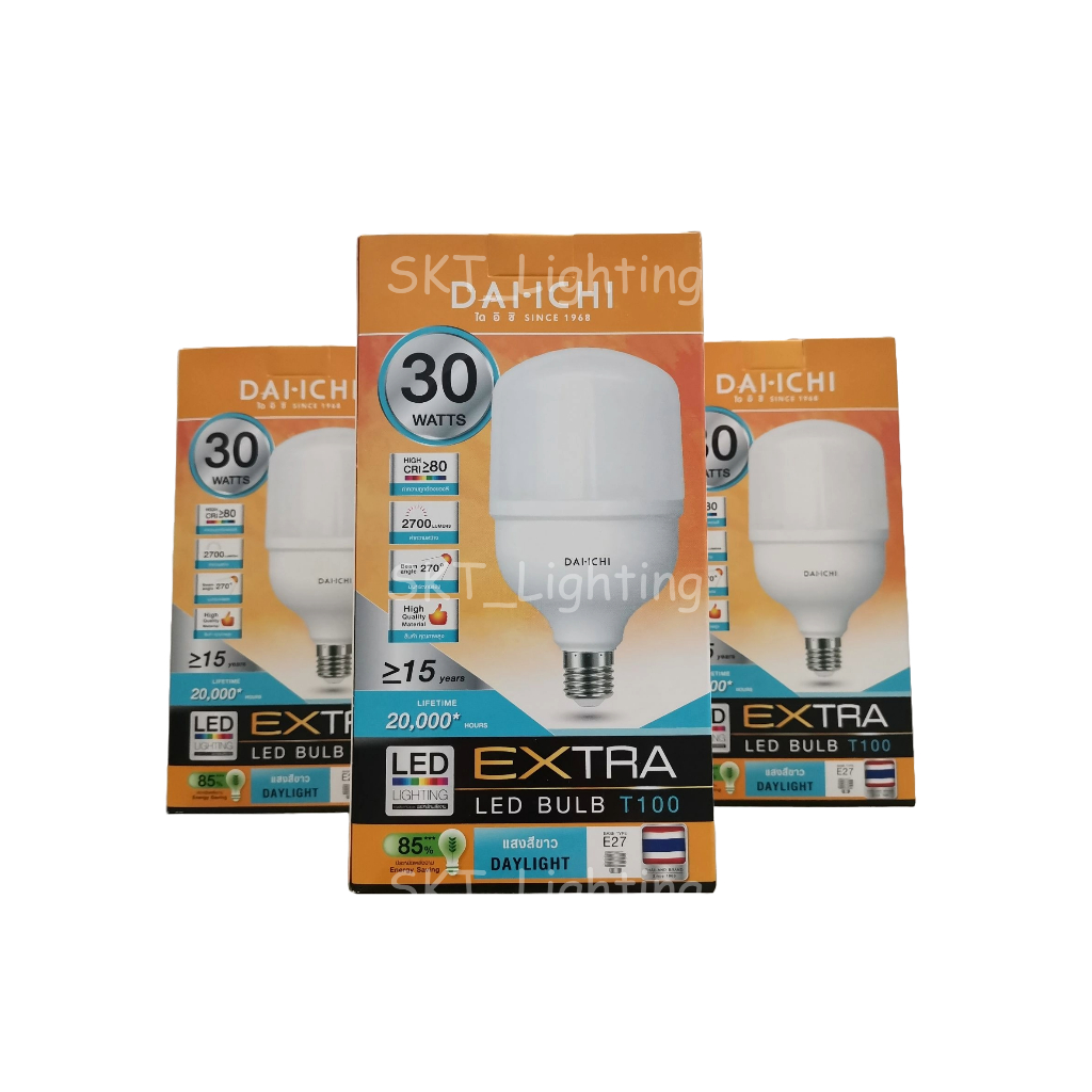 หลอดไฟ DAI-ICHI 30w Extra LED Bulb T100 | Shopee Thailand