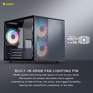 เคสคอมพิวเตอร์ ระบายความร้อนได้ถึง 3 ทิศทาง แถมพัดลม ARGB 3 ตัว NUBWO NPC-331 PYTHIOS GAMING PC ...