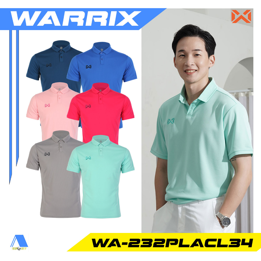 [[ส่งฟรี!! มีเงินคืน]] WARRIX เสื้อโปโล รุ่น PIN รหัส WA-232PLACL34 ชุดที่ 1 แท้100% | Shopee ...
