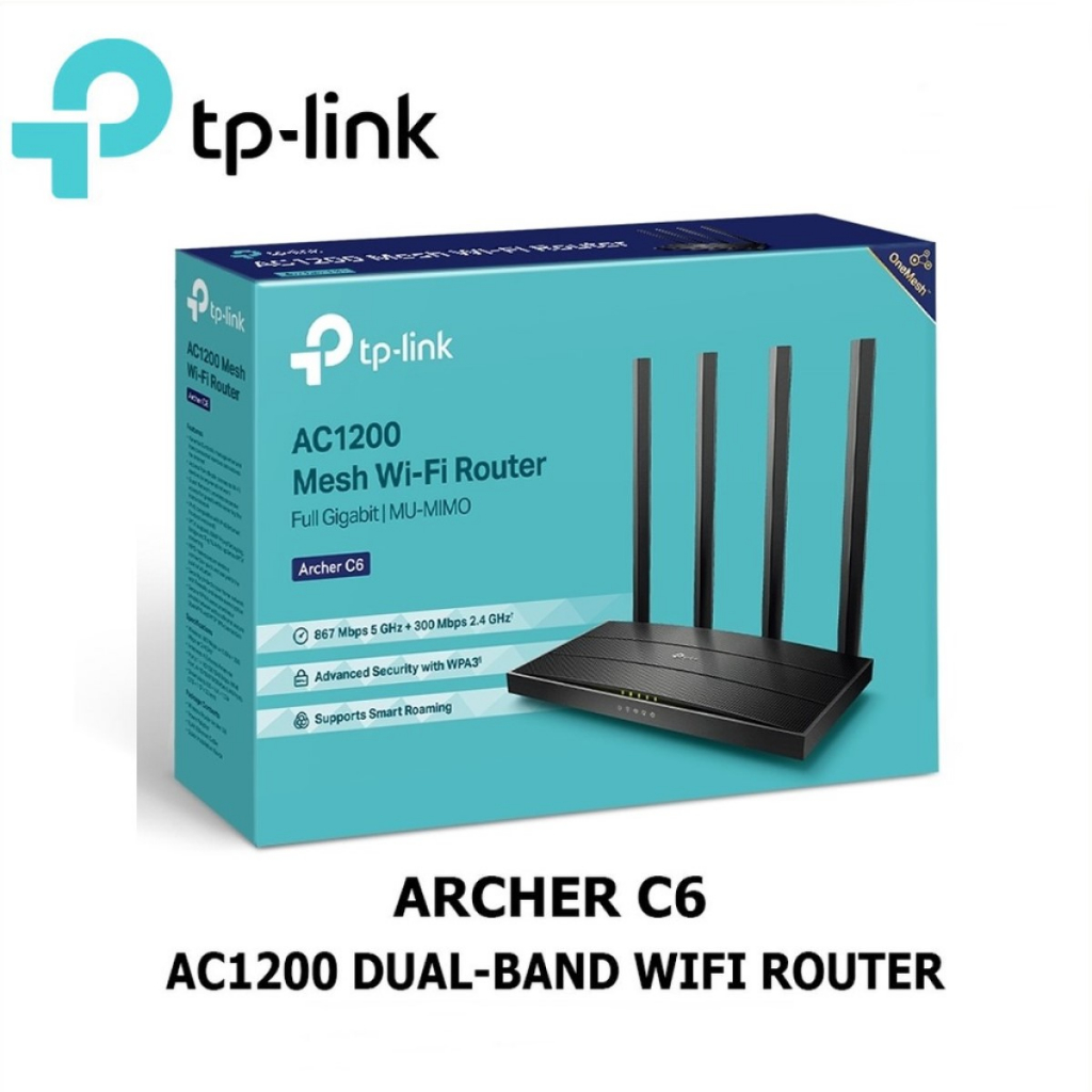 เราเตอร์ TP-LINK (Archer C6) Router Wireless AC1200 Dual Band Gigabit ...