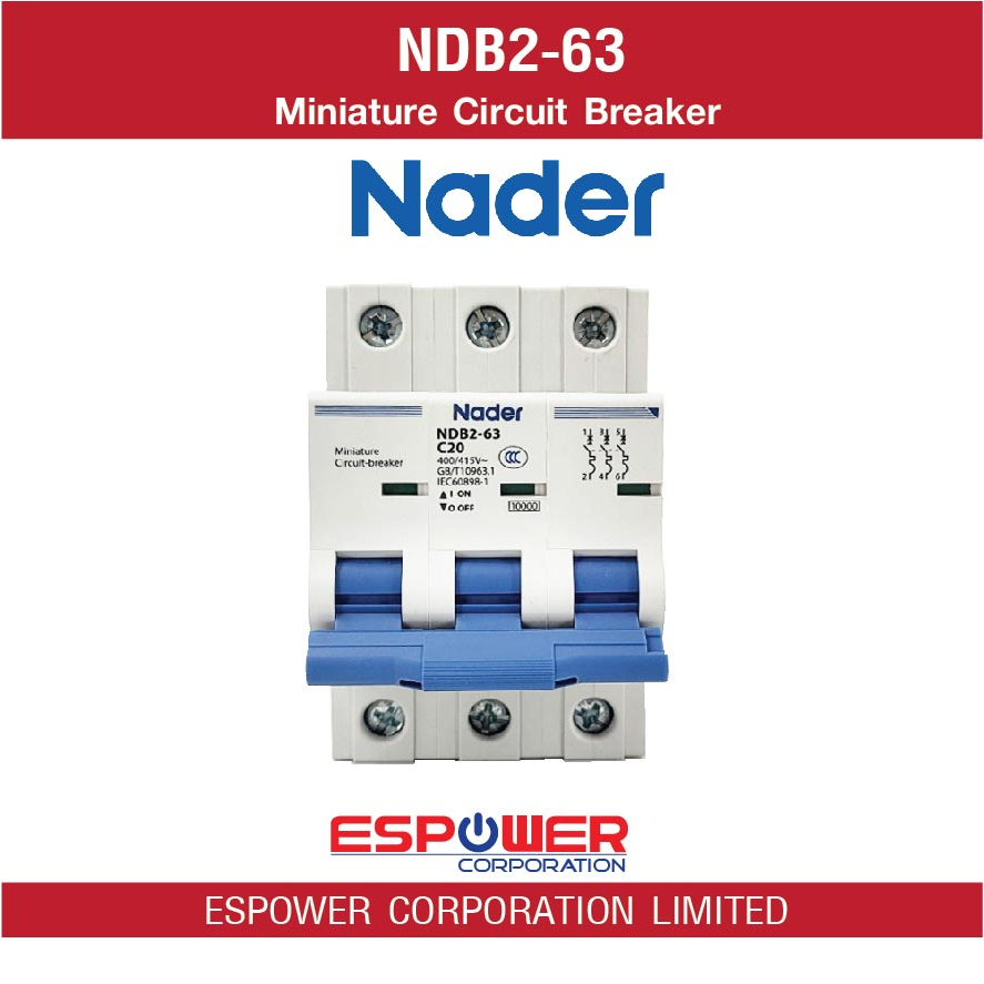 NDB2-63 Nader Breaker Series High breaking capacity miniture circuit ...