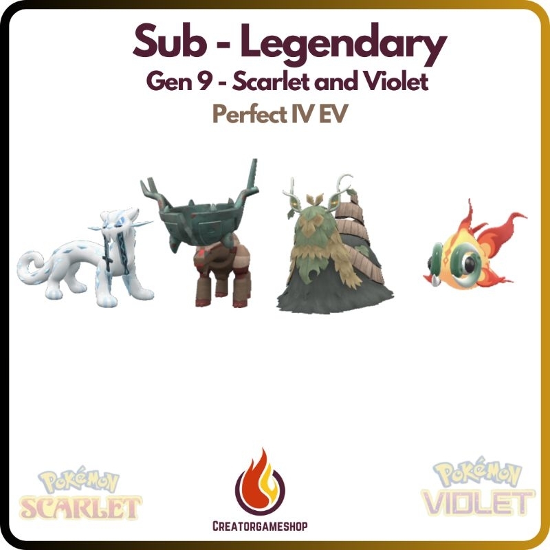 Pokemon Scarlet and Violet Sub - Legendary Gen9 - Scarlet and violet ...