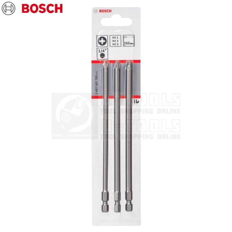 BOSCH Extra Hard Bit ดอกไขควงแฉก (PZ) 1/2/3 ความยาว 89 mm. และ 152 mm ...