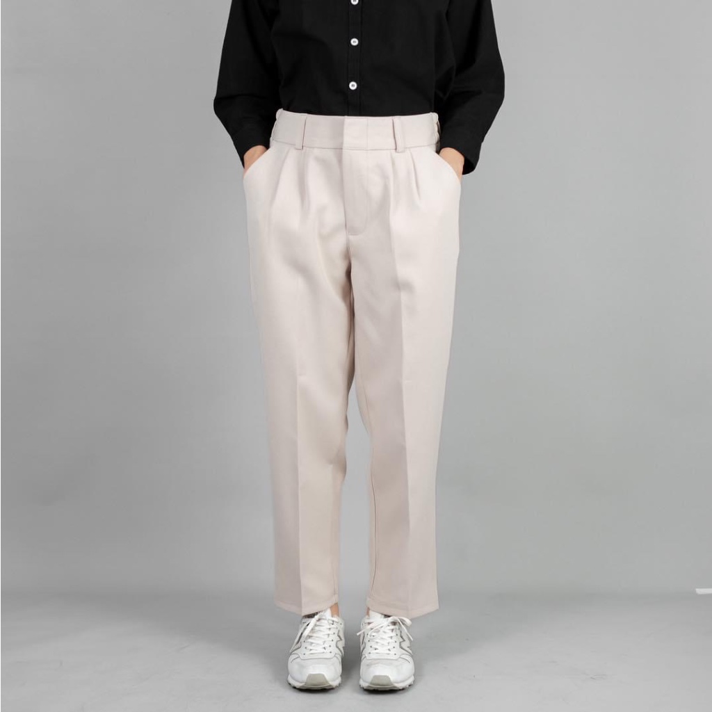 Normal Pants กางเกงขาสอบ เอวสูง ซิปหน้า | Shopee Thailand