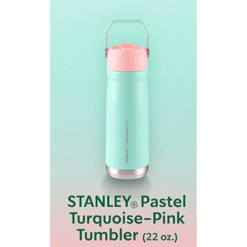 Stanley Pastel Turquoise-Pink Tumbler (22oz.) | Shopee Thailand