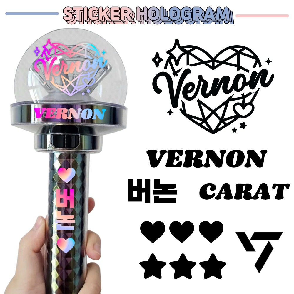 พร้อมส่ง สติ๊กเกอร์ติดแท่งไฟ SEVENTEEN [STICKER LIGHTSTICK SEVENTEEN ...