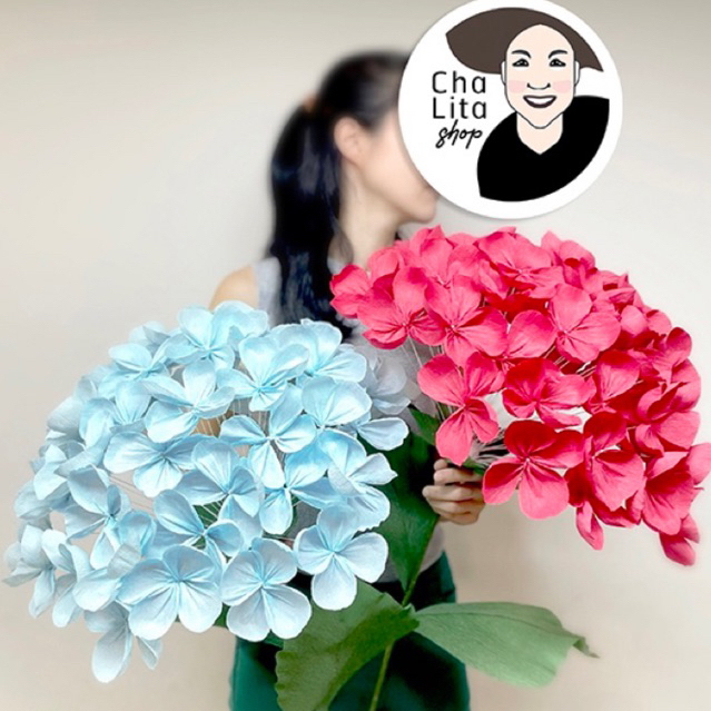 ดอกไฮเดรนเยียรยักษ์ ดอก 50x80 ซม Paper flower Hydrengea Giant flower ...