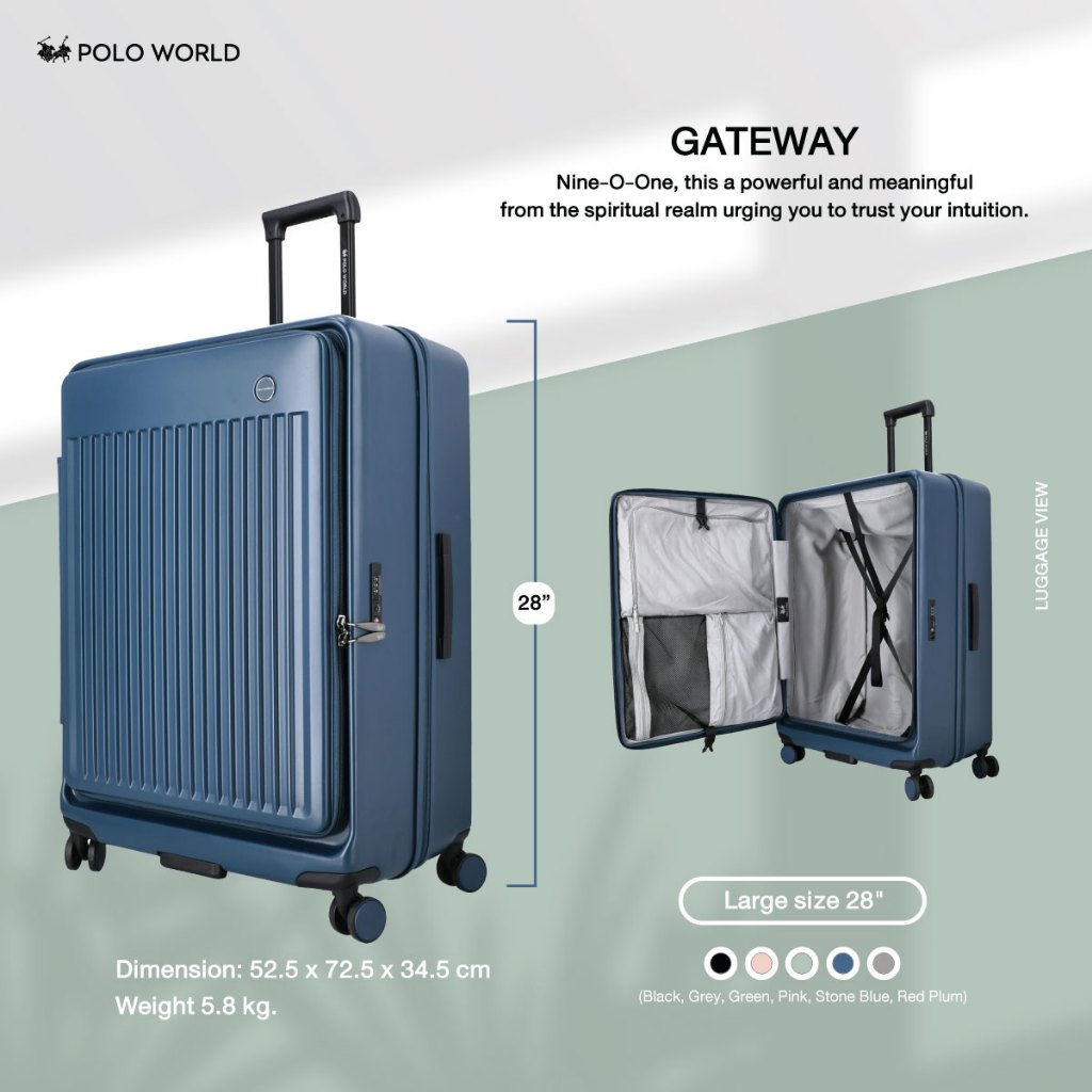 POLO WORLD กระเป๋าเดินทาง PW901 Gateway Hardcase Luggage กระเป๋าเดินทาง ...
