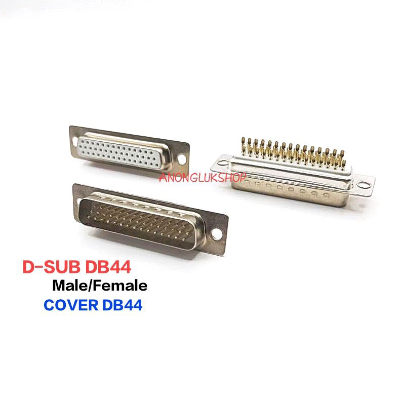 ราคา 1ตัว 👉👉D-SUB DB44 (DB-44 3แถว) COVER DB DB44 ตัวผู้-ตัวเมีย-ฝาครอบ ...