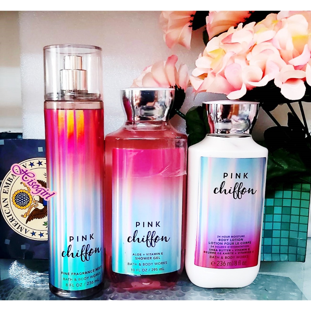 Pink Chiffon - Bath & Body Works - set | Shopee Thailand
