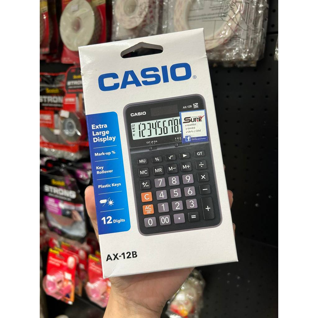 Casio AX-12B เครื่องคิดเลข สีดำ | Shopee Thailand