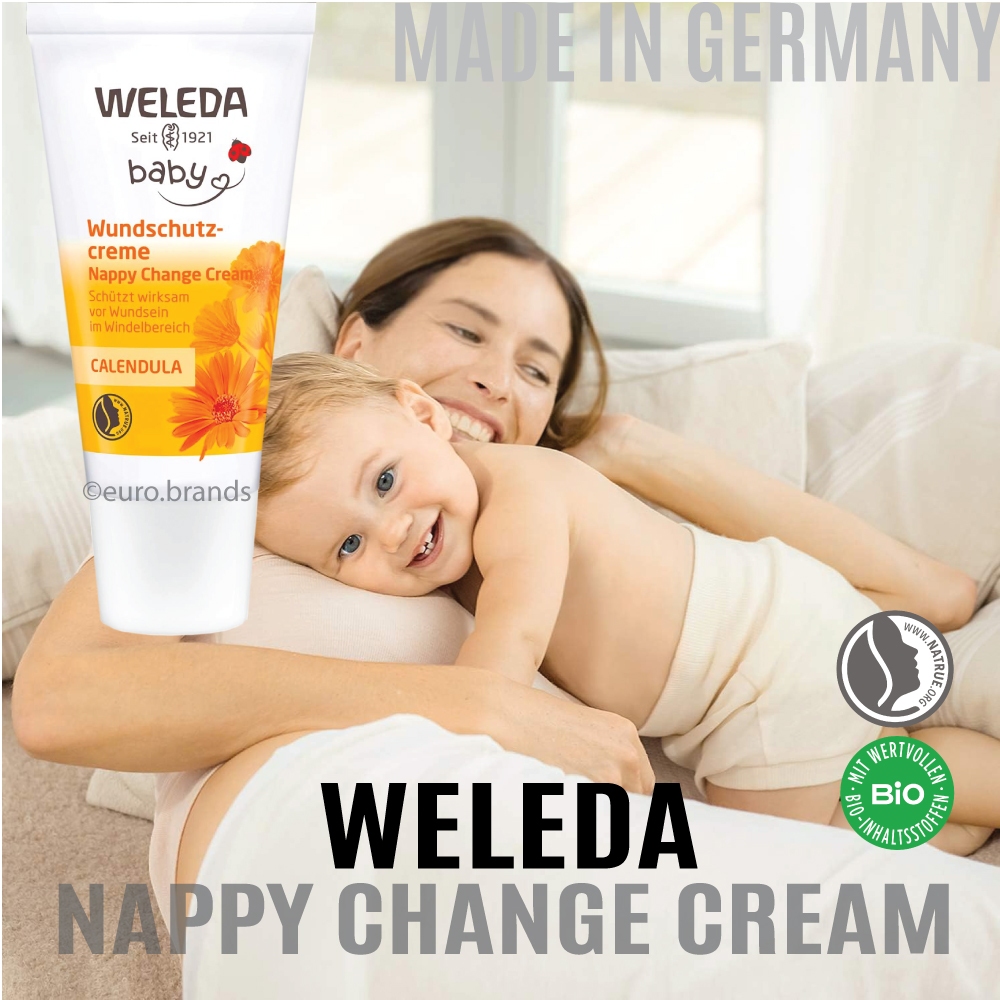 Exp. 06/2026 Original Weleda Germany Baby Nappy Change Cream 75 ml. เวเ ...