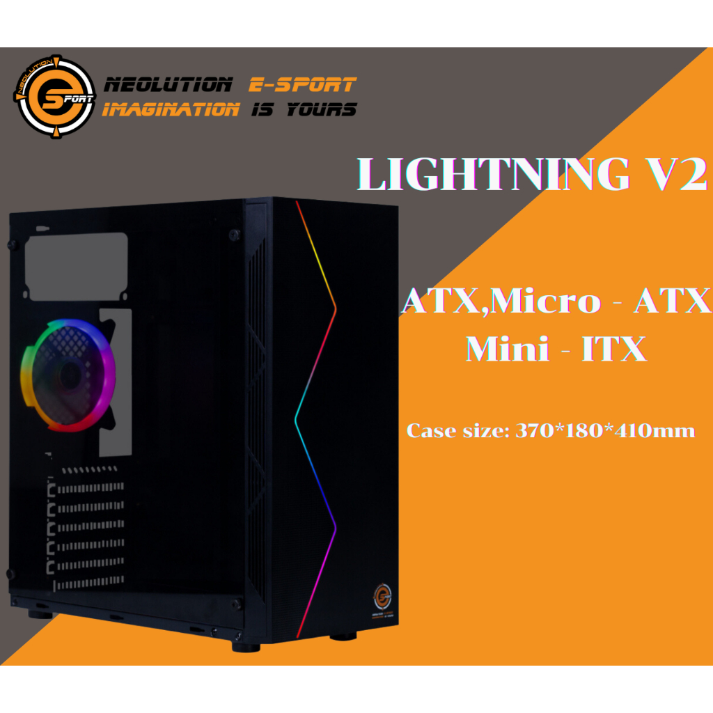 LIGHTNING V2 CASE (เคสเกมมิ่ง) NEOLUTION (ATX,Micro - ATX,Mini - ITX ...