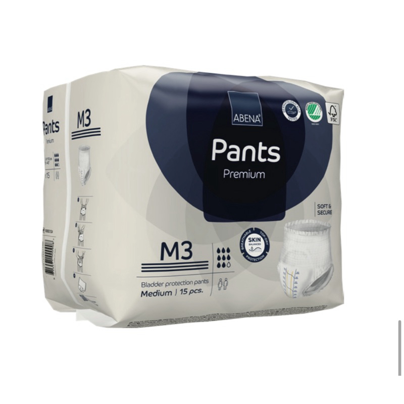 ABENA Pants M3 แบบกางเกง ความจุ 2,400ml(15ชิ้น/แพค) | Shopee Thailand