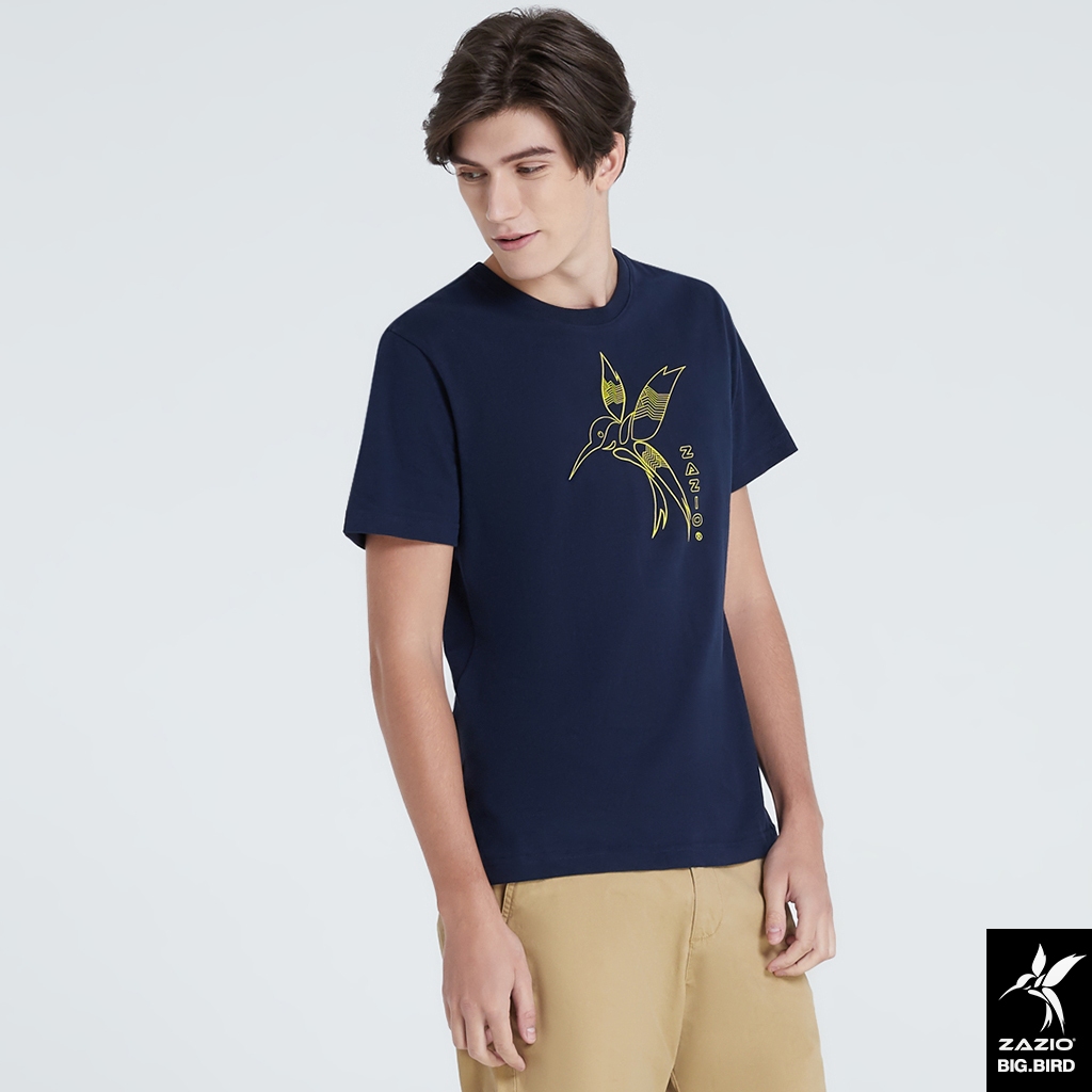 ZAZIO เสื้อยืดคอกลมชาย เสื้อยืดใส่เที่ยว ใส่อยู่บ้าน เนื้อผ้า Ultra ...