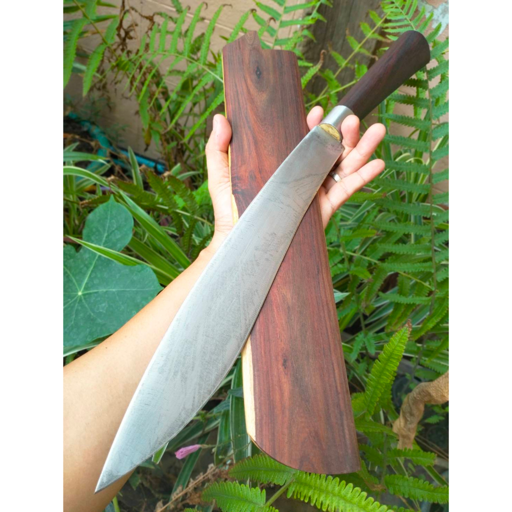 มีดเหน็บ E-Nep มีดพก มีดหมอ มีดเดินป่า มีดแคมป์ ใบ 12.7” SUP9 ตีร้อนชุบแข็ง ผิวขัด ด้ามฝักพะยูง ...