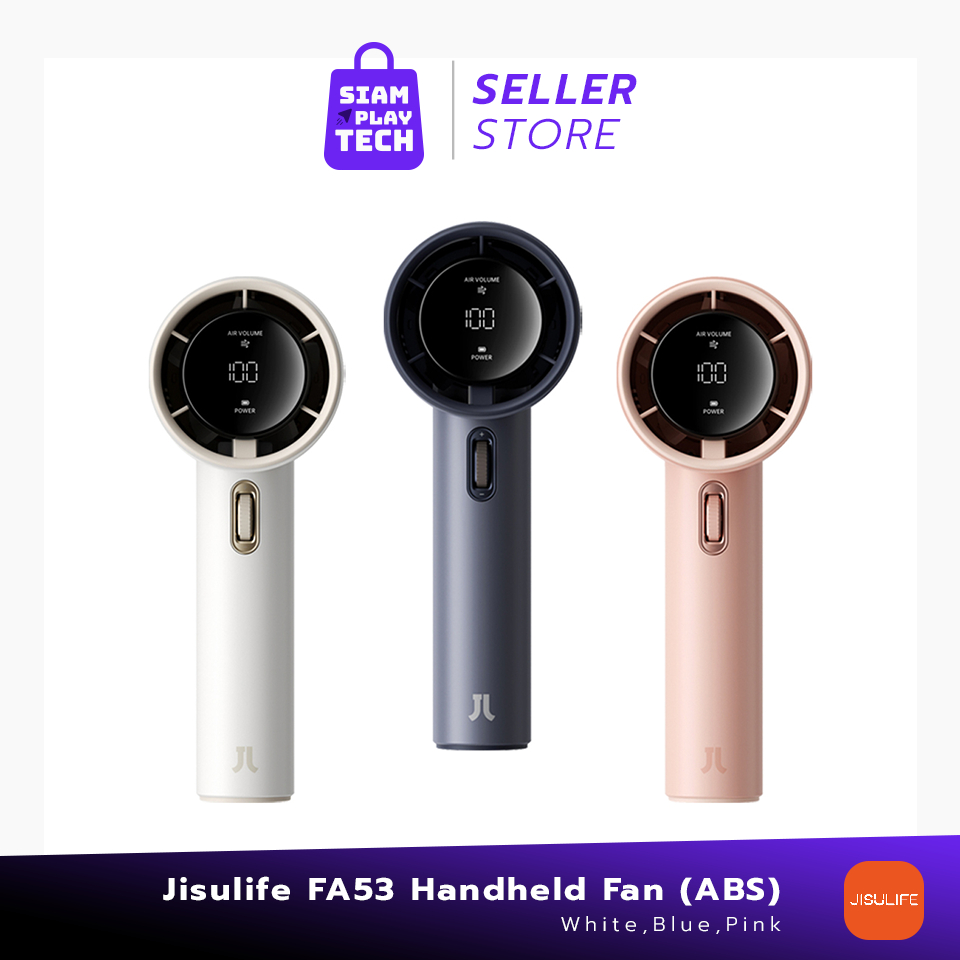 Jisulife FA53 Handheld Fan G (White/Blue/Pink) พัดลมพกพา ปรับแรงได้ 100 ...