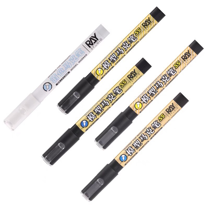 RAY painting wipes marker Metallic Gundam Figure and Eraser pen ...