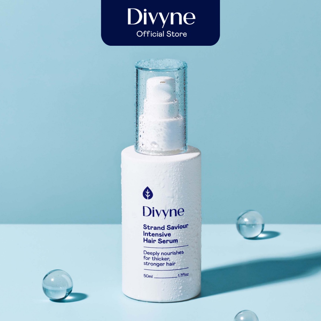 Divyne (ดิไวน์) แฮร์เซรั่มลดผมร่วง เพิ่มดกหนา ปกป้องผมเสีย ล็อคสีผม 50ml. DIVYNE Strand Saviour ...