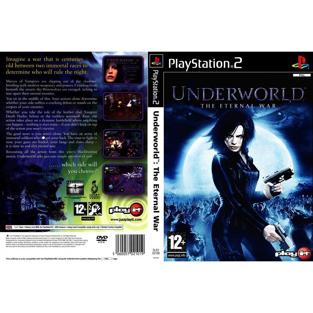 แผ่นเกมส์ PS2 Underworld - The Eternal War สกรีนแผ่น คุณภาพ ส่งไว (DVD ...