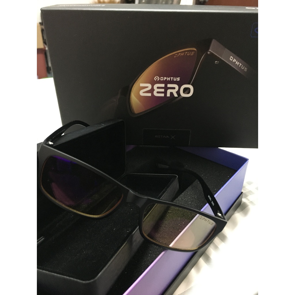 OPHTUS แว่นกรองแสงสำหรับเกมเมอร์ รุ่น Zero เลนส์ RetinaX Amber (สินค้ามือสอง) | Shopee Thailand