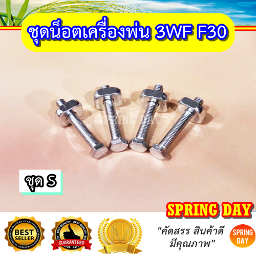 ชุดน็อต ชุดสกรู เครื่องพ่นลม 3WF F30 เครื่องพ่นข้าว เมล็ด ปุ๋ย 3WF F30 สกรู น๊อต น็อตยึดคอถัง ...