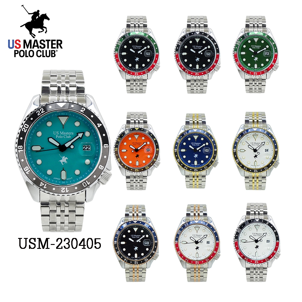 US Master Polo Club นาฬิกาข้อมือผู้ชาย สายสแตนเลส รุ่น USM-230405 ...