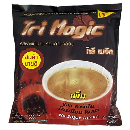 กาแฟ เจ Tri Magic กาแฟปรุงสำเร็จชนิดผง 300g 1แพคใหญ่/บรรจุจำนวน 20 ซอง ...