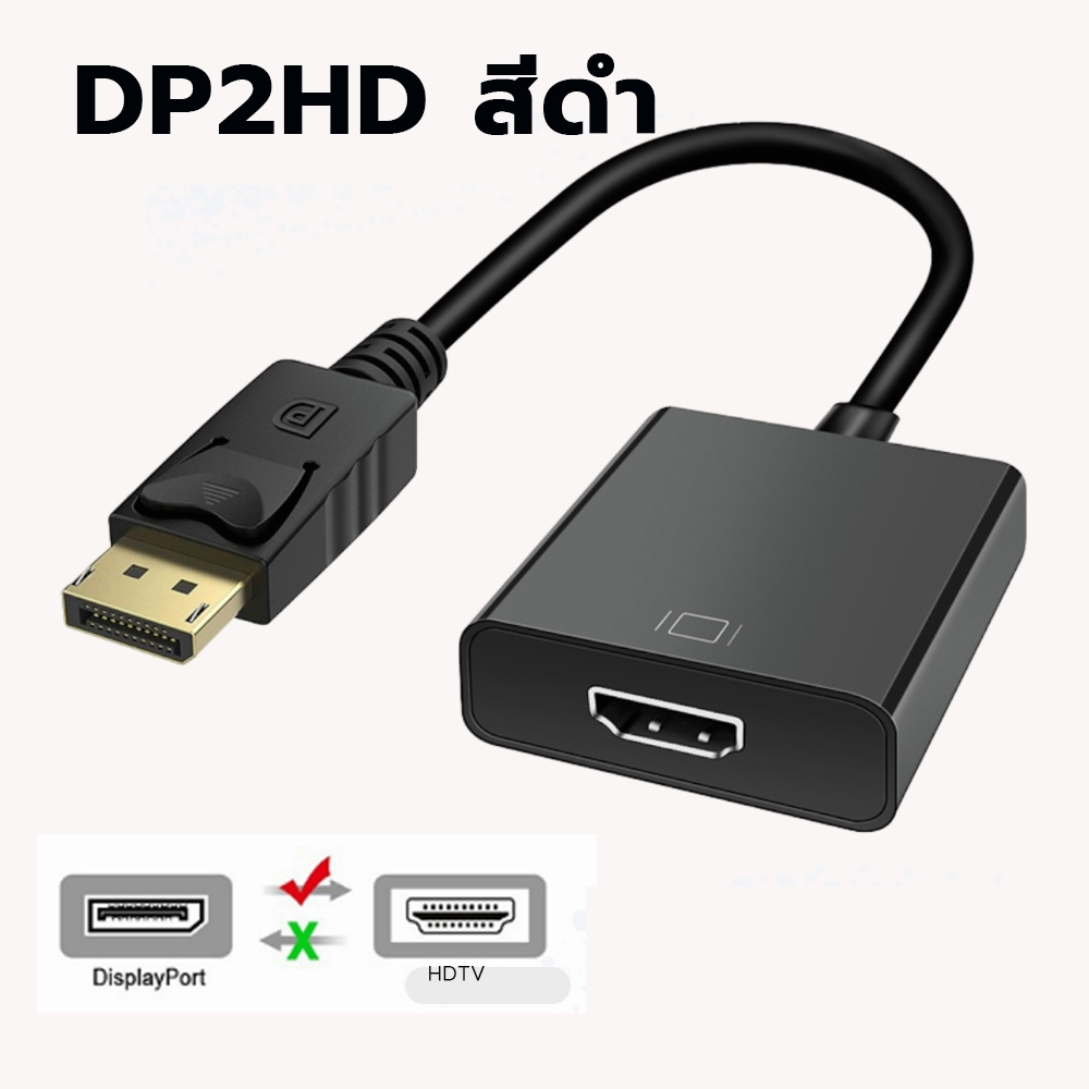 สายแปลง DisplayPort to Hdmi Convertor / DP 2 Hdmi Adapter ⚡ | Shopee ...