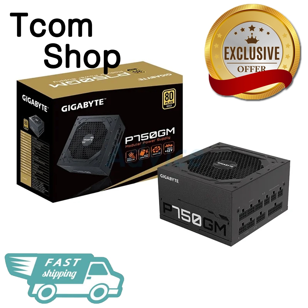 POWER SUPPLY (80+ GOLD) 750W GIGABYTE P750GM สินค้าใหม่ ประกัน5ปี ...