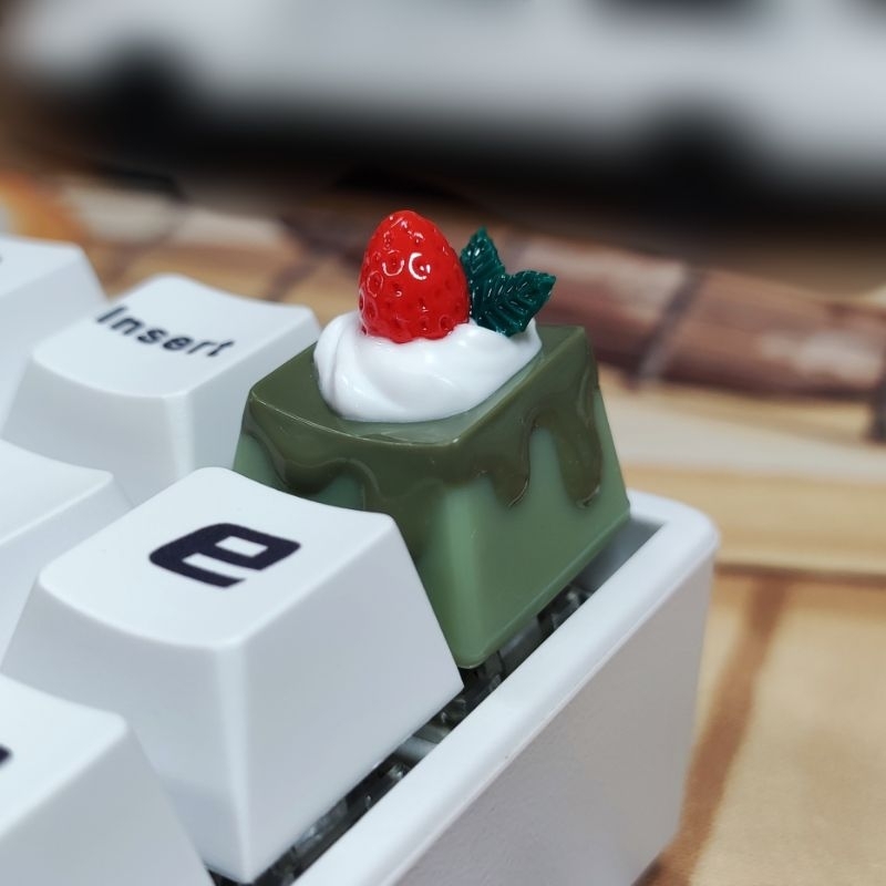 Green tea pudding keycap - คีย์แคปพุดดิ้งชาเขียว | Shopee Thailand