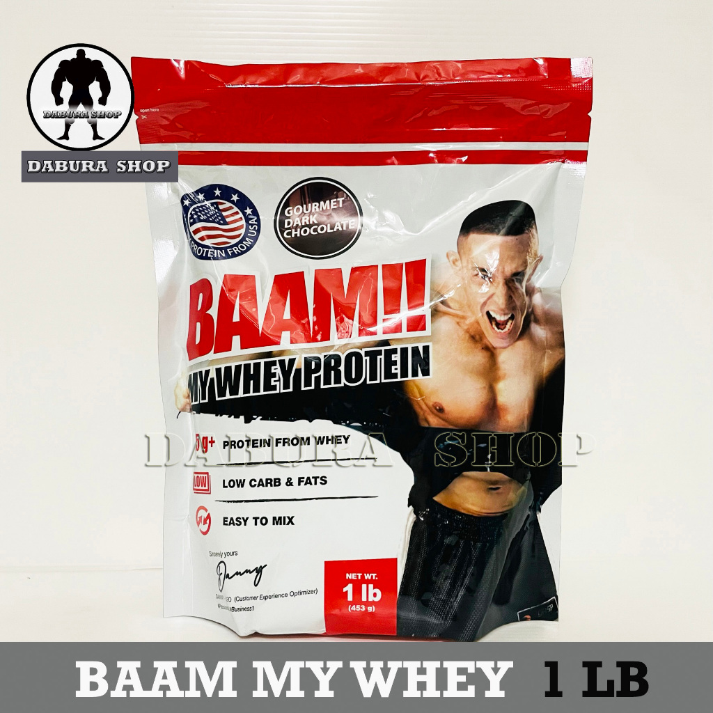 BAAM MY WHEY PROTEIN 1 LB (453 G) รส Gourmet Dark Chocolate เวย์โปรตีน ...
