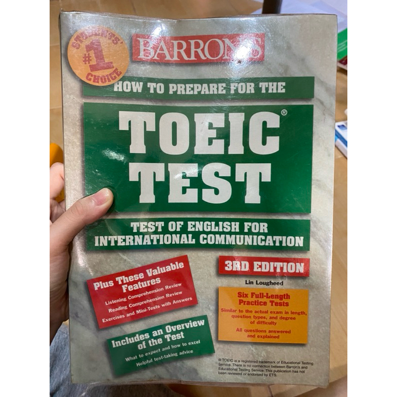 หนังสือติวสอบ TOEIC ของ Barron’s หนังสือหายาก นำเข้าจากต่างประเทศ แบบฝึกเฉลยละเอียดครบจบในเล่ม ...