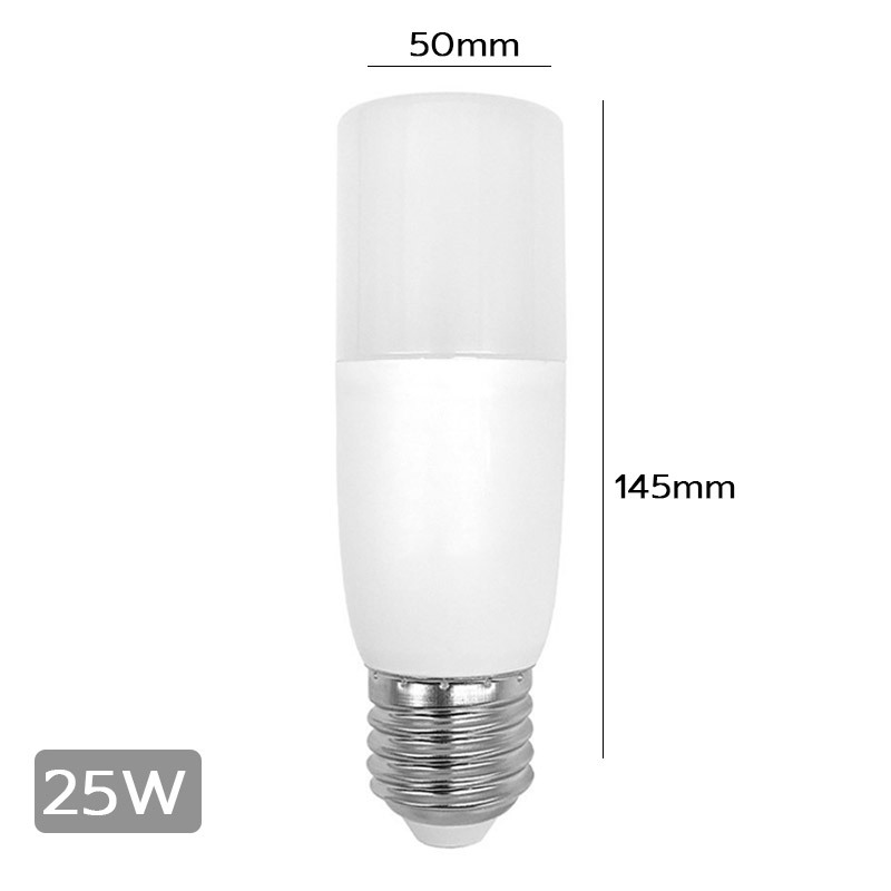 หลอดไฟ LED แสงไฟสีขาว ทรงกระบอกขั้ว E27 10w 15w 20w สำหรับโคมไฟภายในบ้าน ประหยัดพลังงาน แสงสว่าง ...