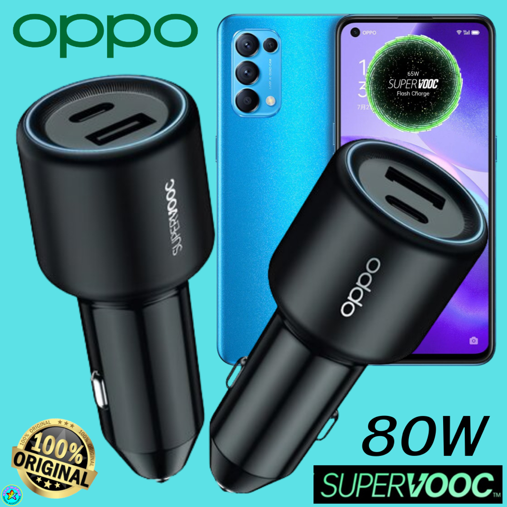 ที่ชาร์จ ในรถยนต์ ออปโป้ OPPO Car Charger 80W Max Super Vooc Duo Usb-C + Usb-A การชาร์จเร็วแบบ ...