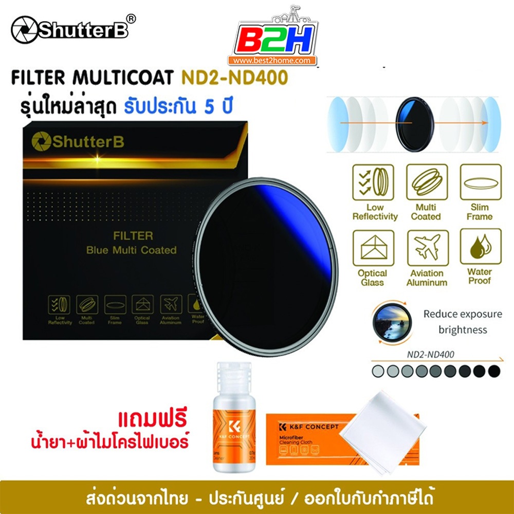 SHUTTER B Multi Coated ND2-400 ND filter ประกันศูนย์ไทย 5 ปี เเถมฟรี ...