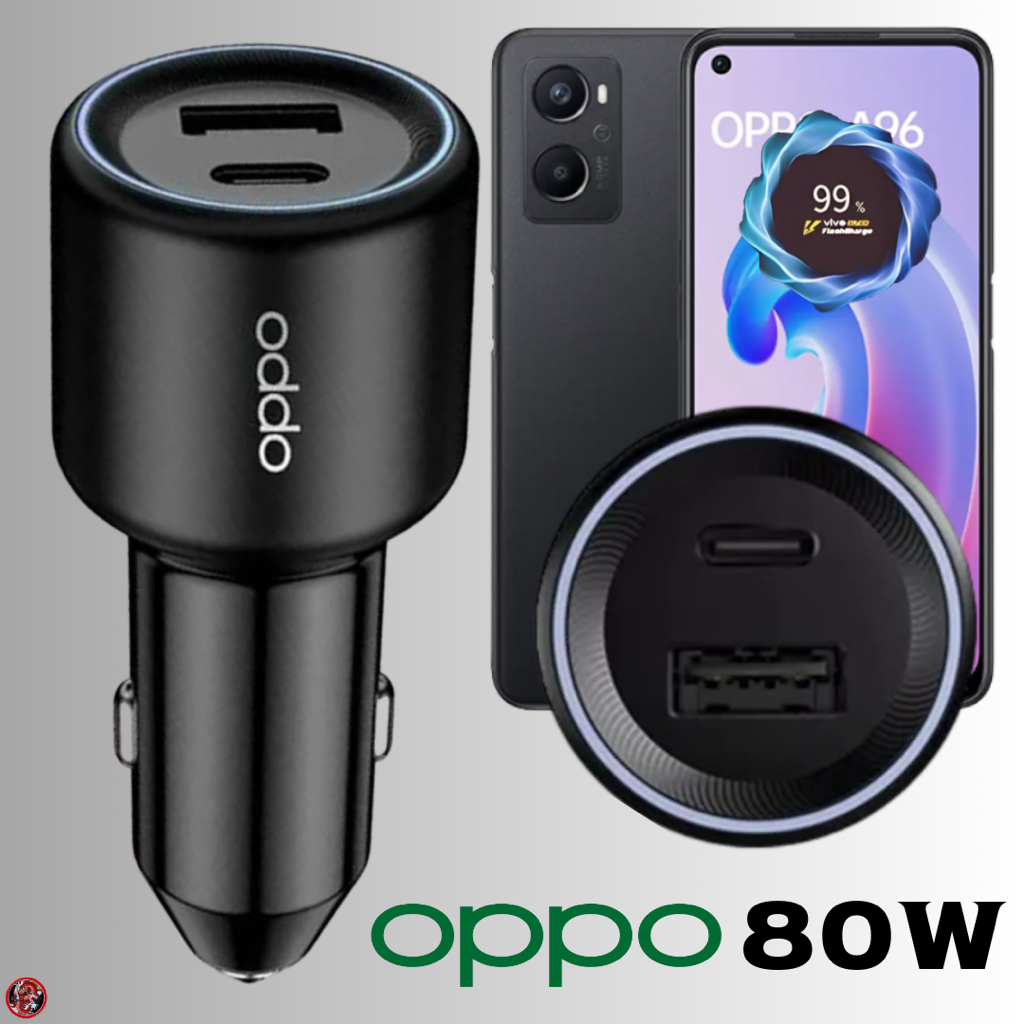 ที่ชาร์จในรถยนต์ ออปโป้ OPPO Car Charger 80W Super Vooc Duo Usb-C + Usb-A การชาร์จด่วนแบบพิเศษ ...