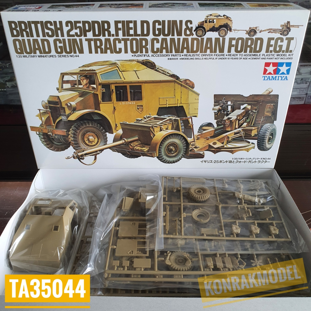 TAMIYA 35044 BRITISH 25 PDR.FIELD GUN&QUAD GUN [1/35] | Shopee Thailand