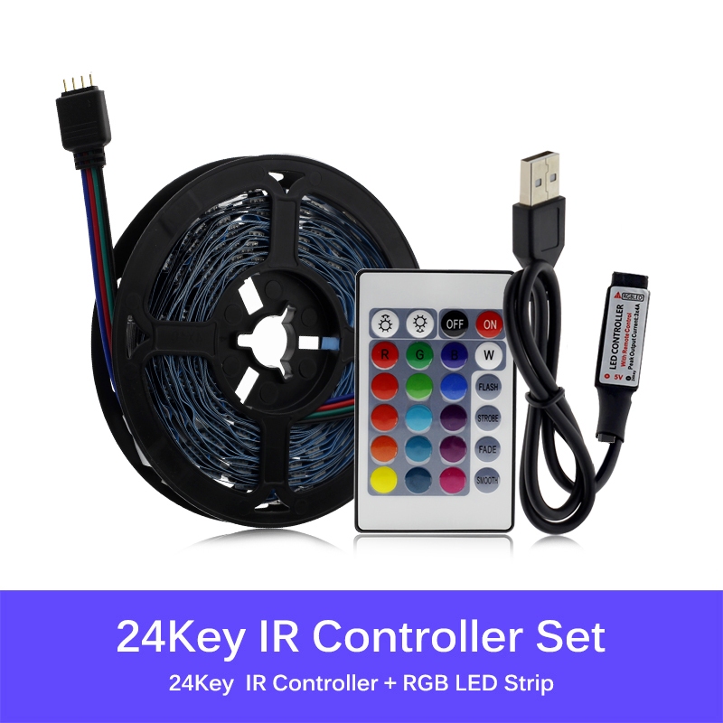 ไฟเส้นRGB LED Strip USB SMD 5050 DIY ไฟเส้น ยืดหยุ่น DC5V 1M-5M RIBBON ...