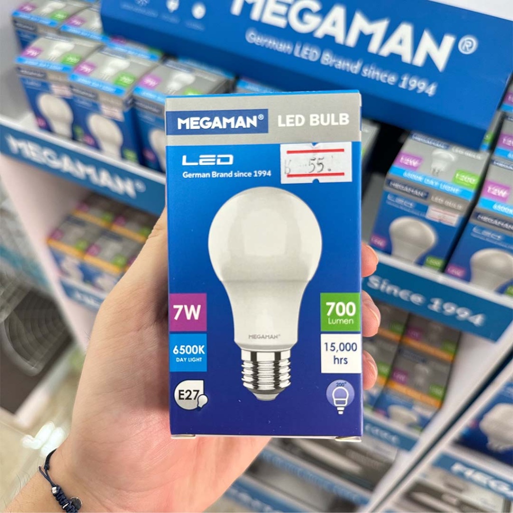 MEGAMAN เมกาแมน LED A60 ขั้ว E27 ปรับความสว่าง หรี่แสง หรี่ไฟ ขนาด 7W ...