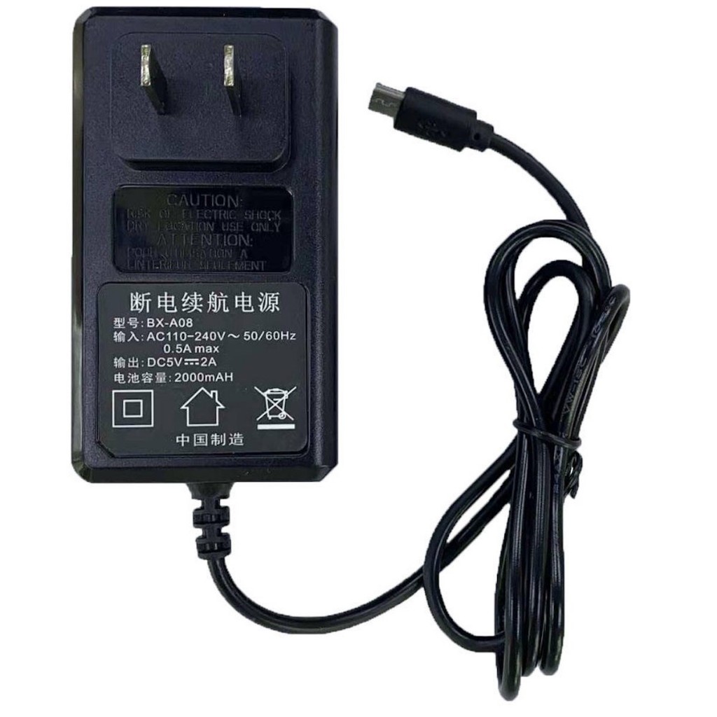 อะแดปเตอร์ UPS Adapter 5V 2A Micro Power 2000mAH สำรองไฟกล้อง BX-A08 ...